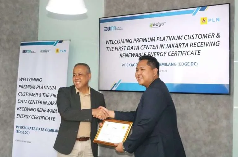 EDGE DC first data center in Jakarta to receive REC from PLN